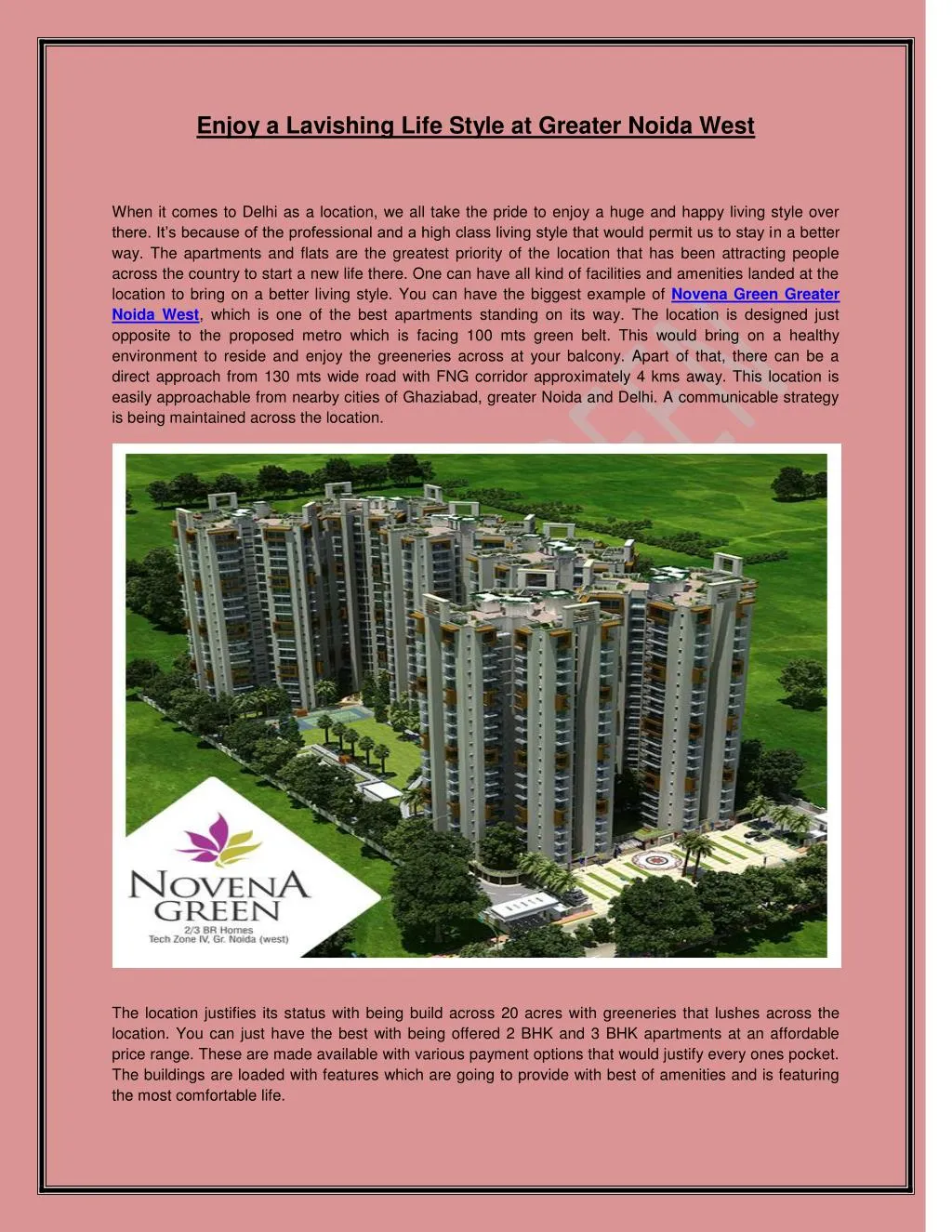 PPT - Enjoy a Lavishing Life Style at Greater Noida West PowerPoint ...