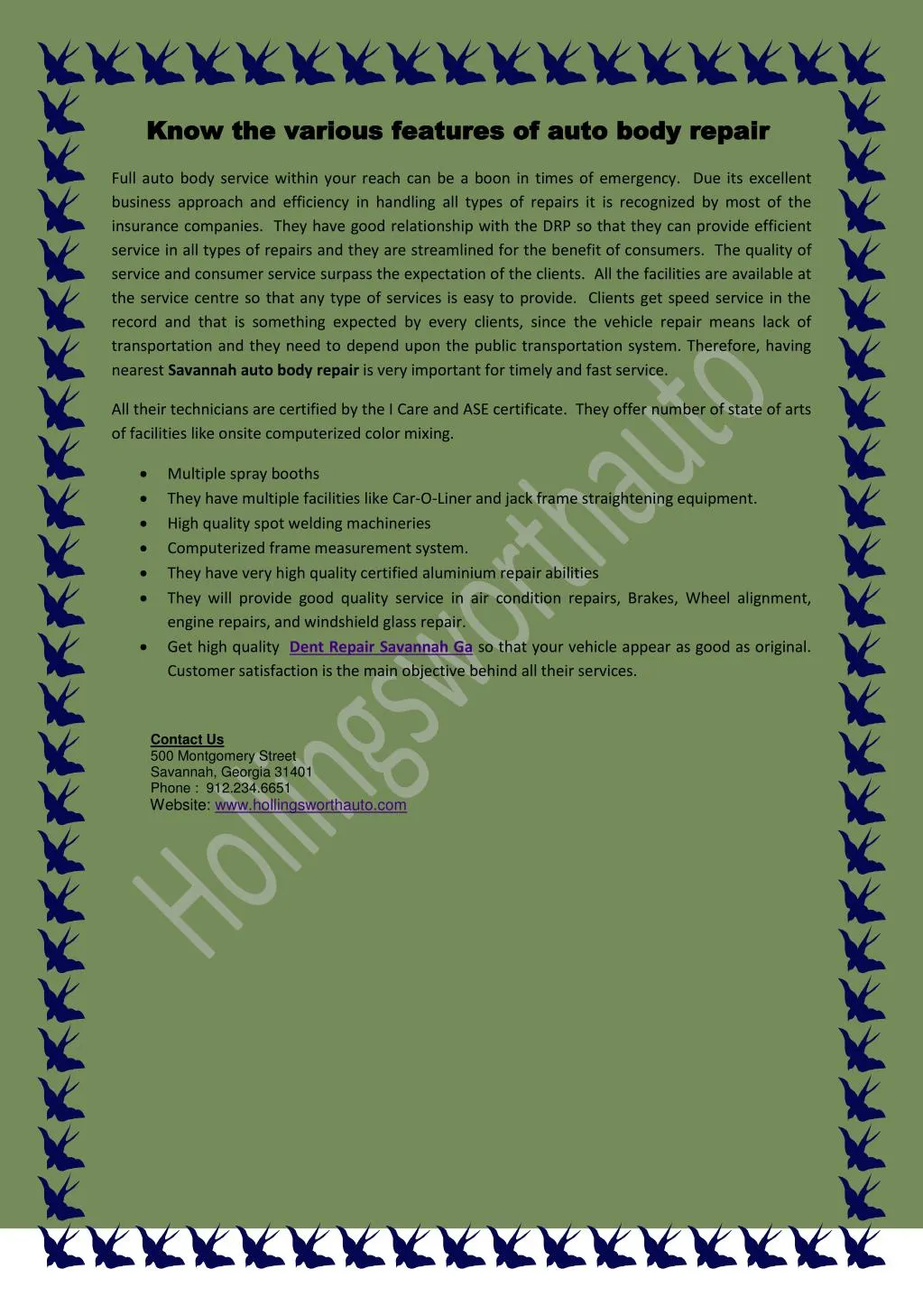 PPT - Know the various features of auto body repair PowerPoint ...