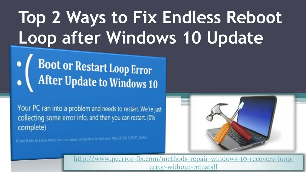Ppt Top 2 Ways To Fix Endless Reboot Loop After Windows 10 Update Powerpoint Presentation Id