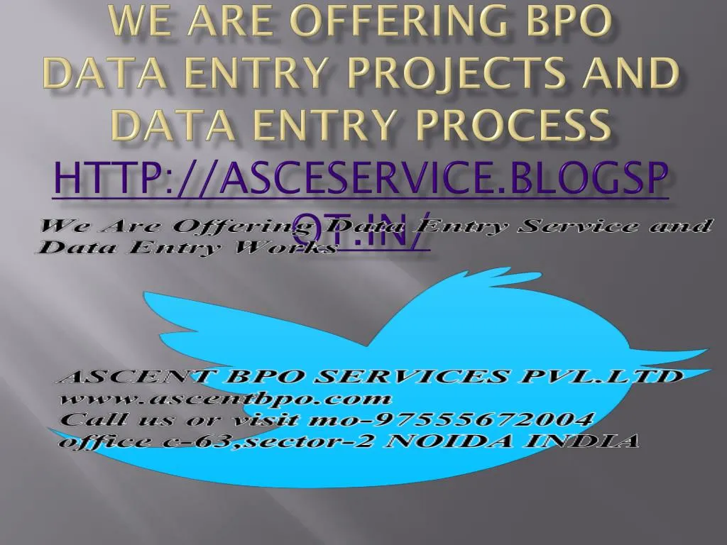 PPT - We Are Offering Data Entry Service and Data Entry Works ...