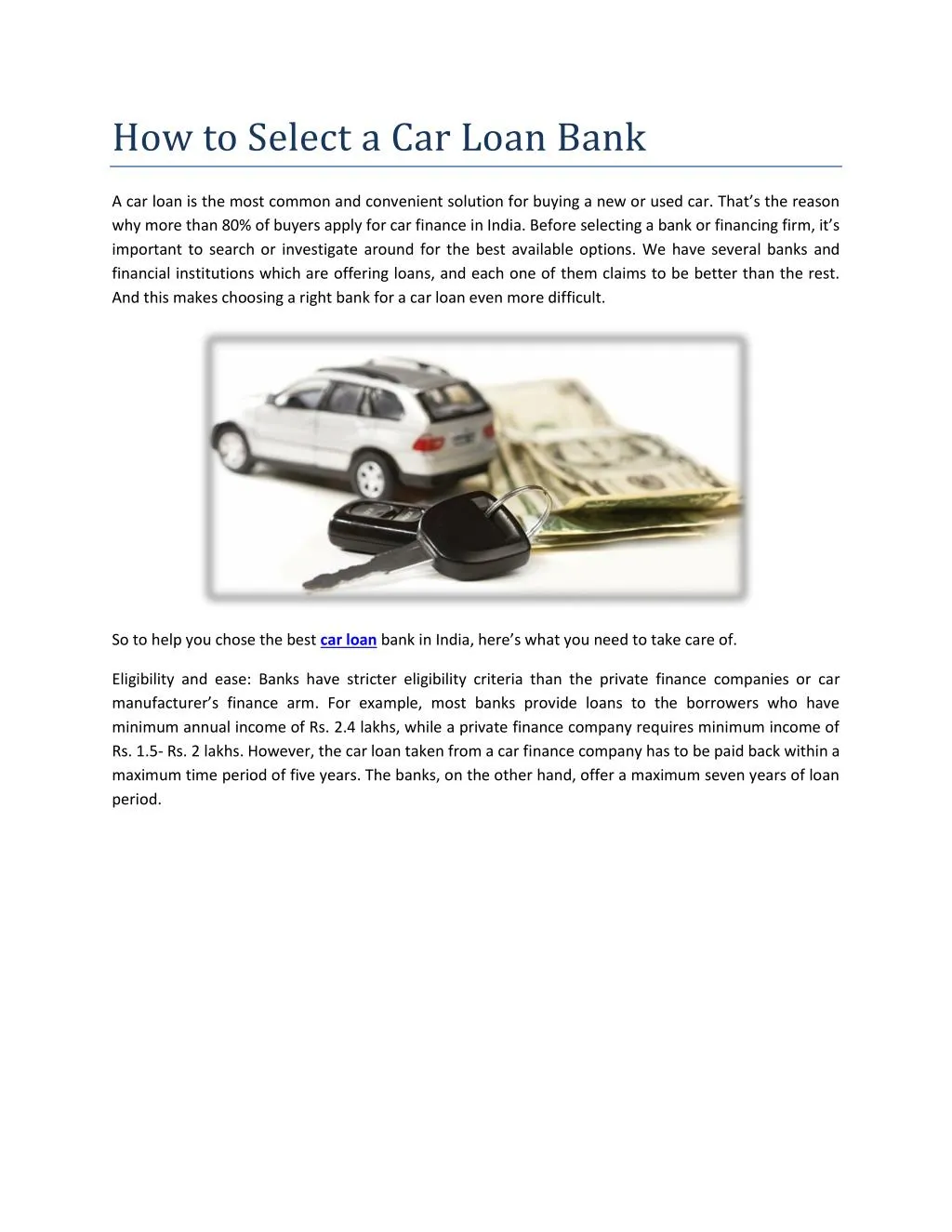 PPT - How to select a car loan bank PowerPoint Presentation, free ...