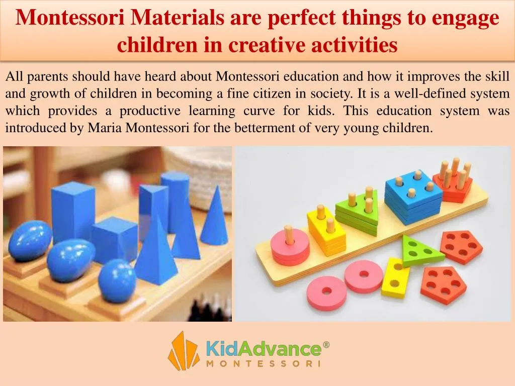 PPT - Montessori Materials are perfect things to engage children in ...
