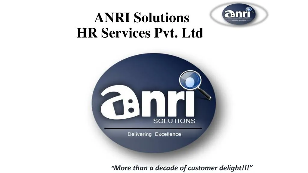 PPT - ANRI SOLUTIONS HR SERVICES PVT. LTD. PowerPoint Presentation ...