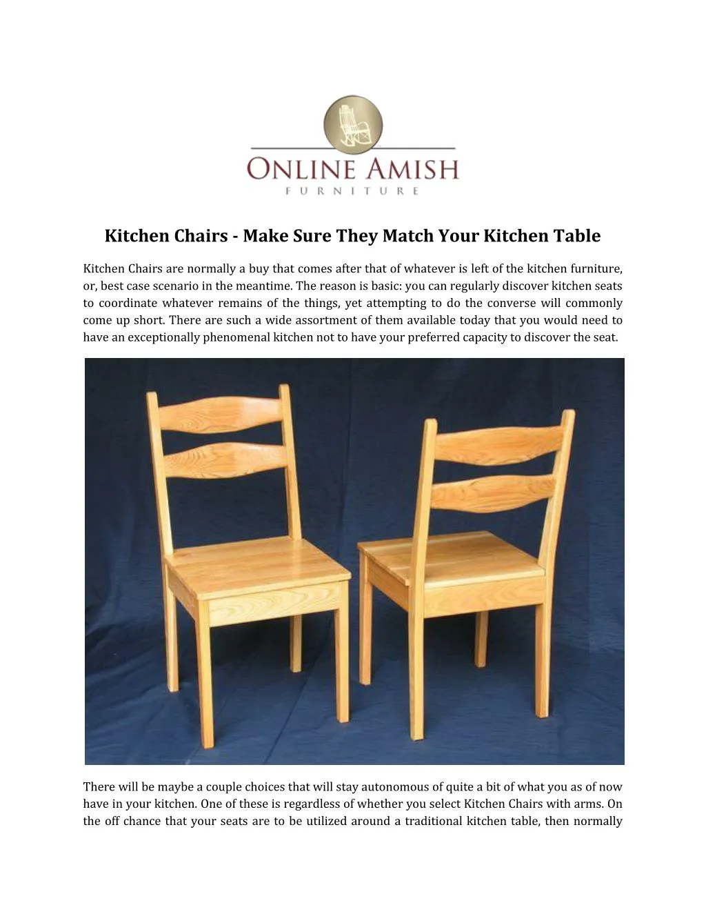 PPT - Kitchen Chairs - Make Sure They Match Your Kitchen Table ...