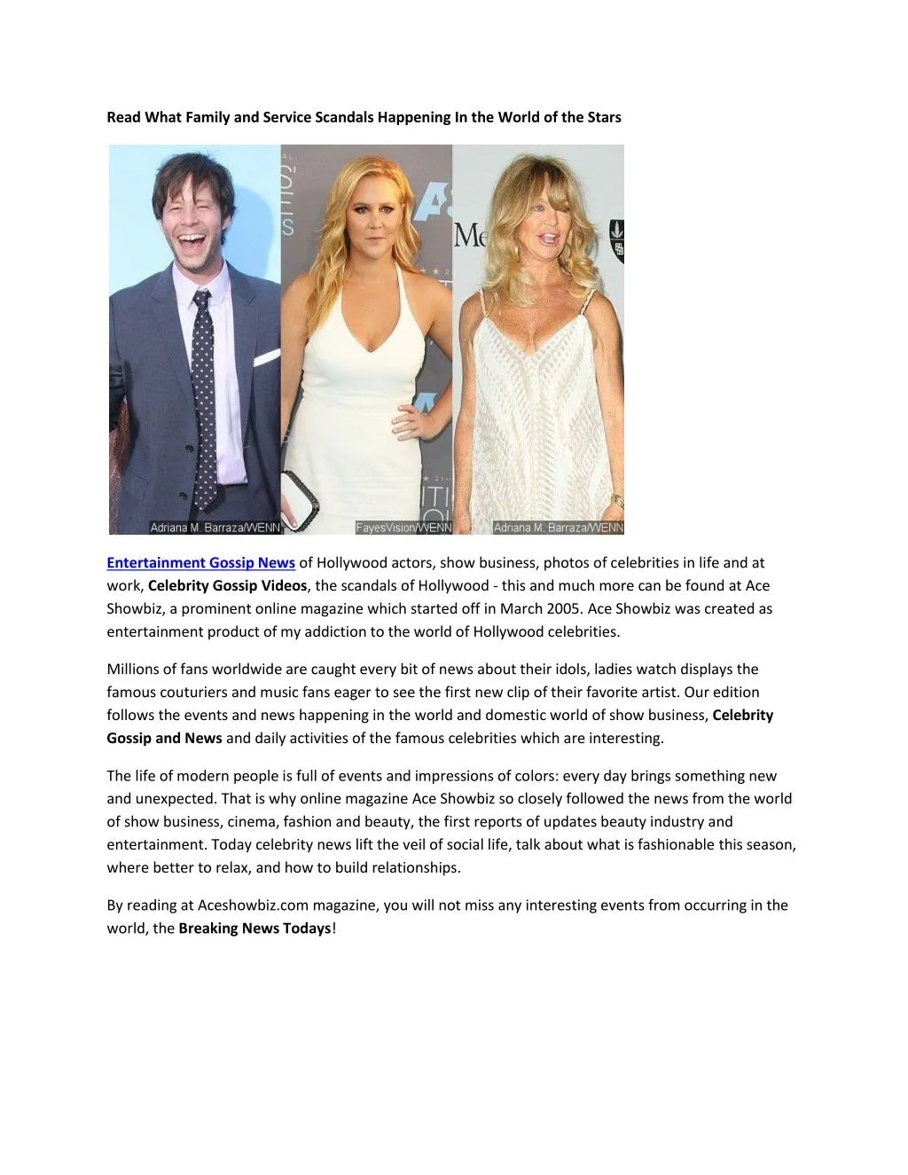 PPT - Celebrity Gossip and News PowerPoint Presentation, free download ...
