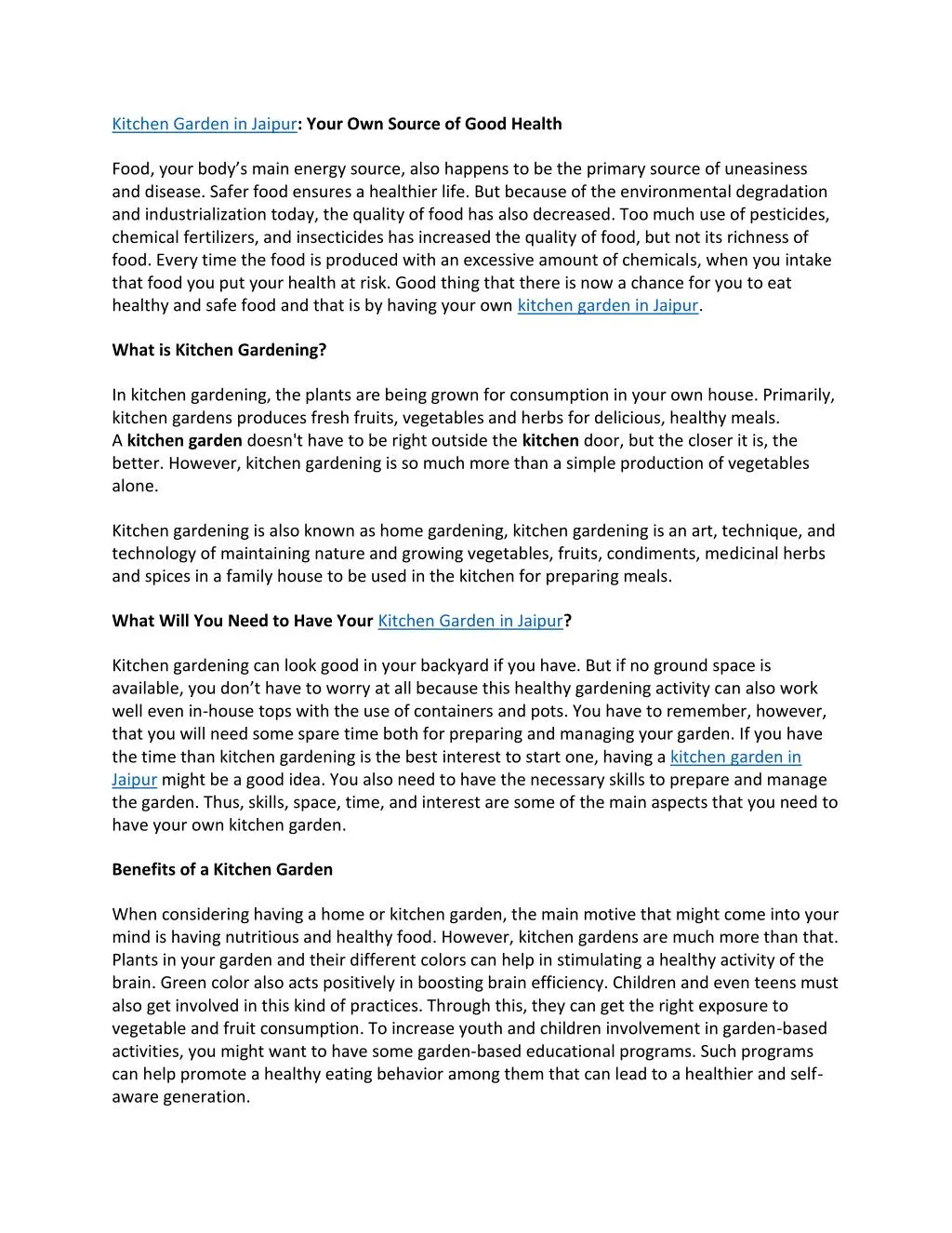 PPT - Kitchen Garden in Jaipur PowerPoint Presentation, free download ...