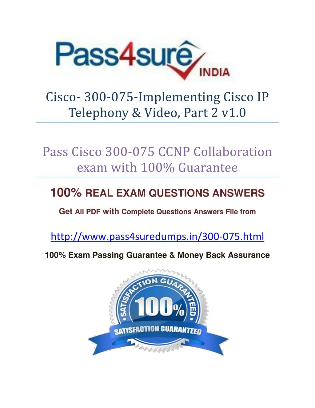 PPT - Pass4sure 300-075 Exam PowerPoint Presentation, free download ...