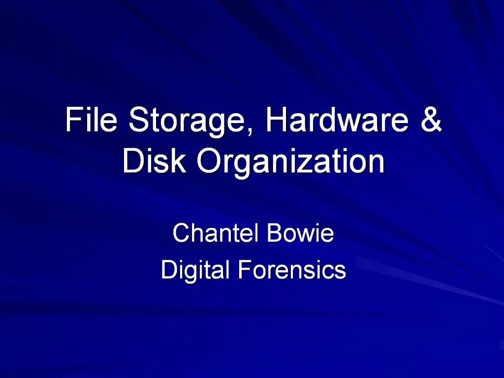 PPT - File Storage, Hardware Disk Organization PowerPoint Presentation ...