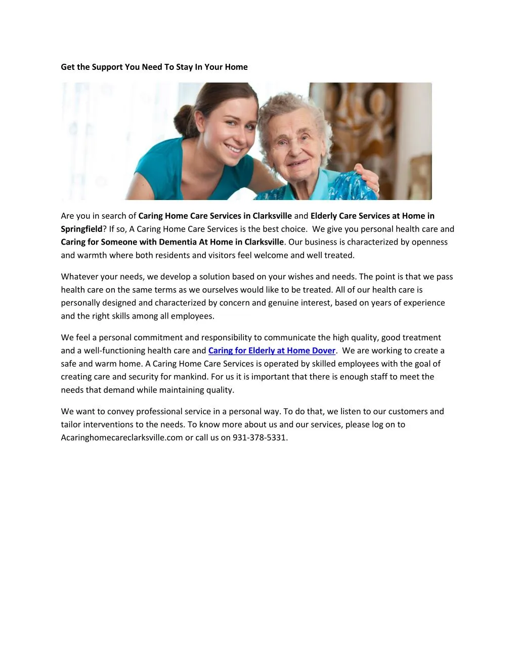 PPT - Caring For Elderly at Home Dover PowerPoint Presentation, free ...