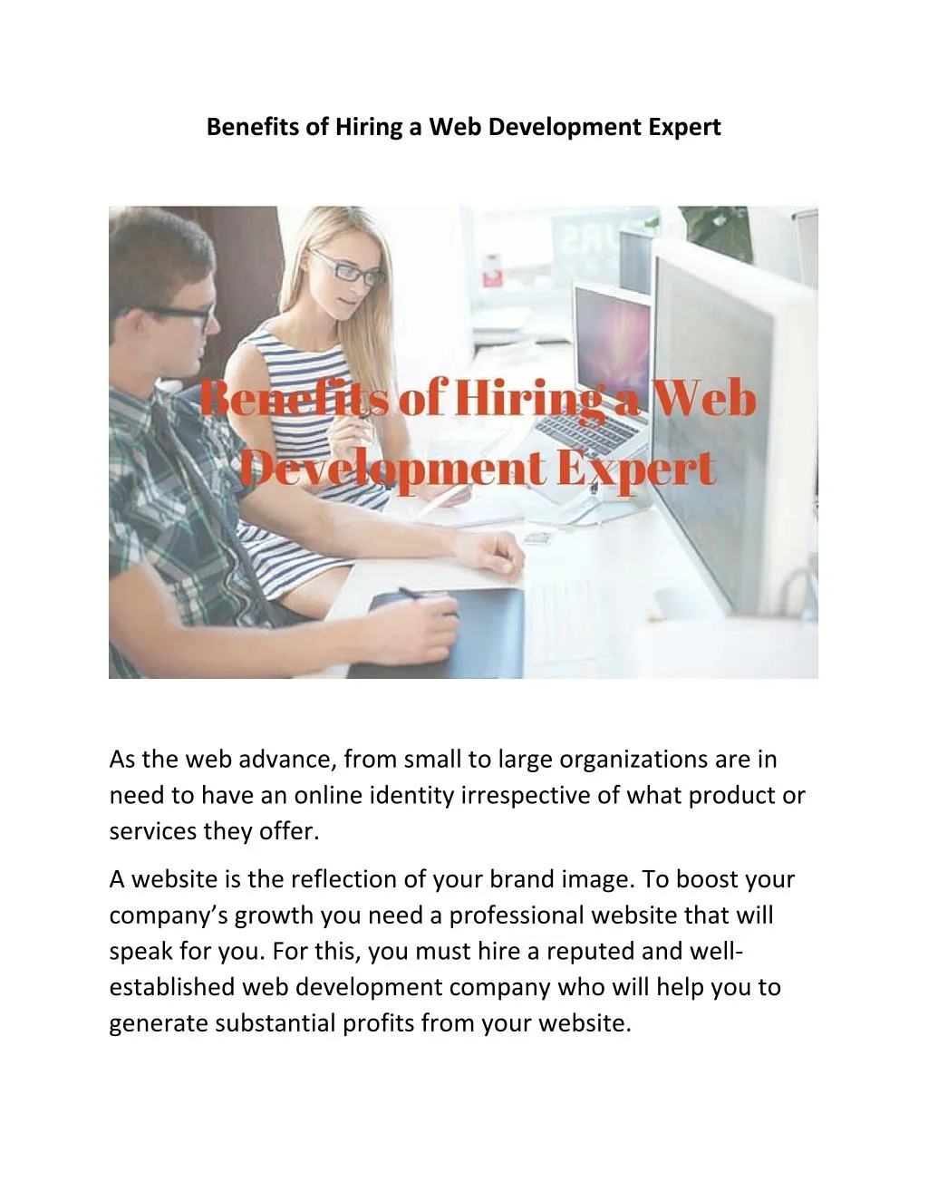 PPT - Benefits of Hiring a Web Development Expert PowerPoint ...