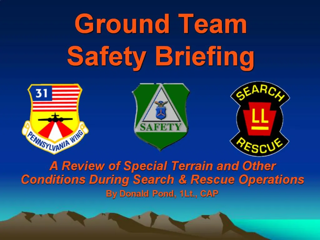 PPT - Ground Team Safety Briefing PowerPoint Presentation, free ...