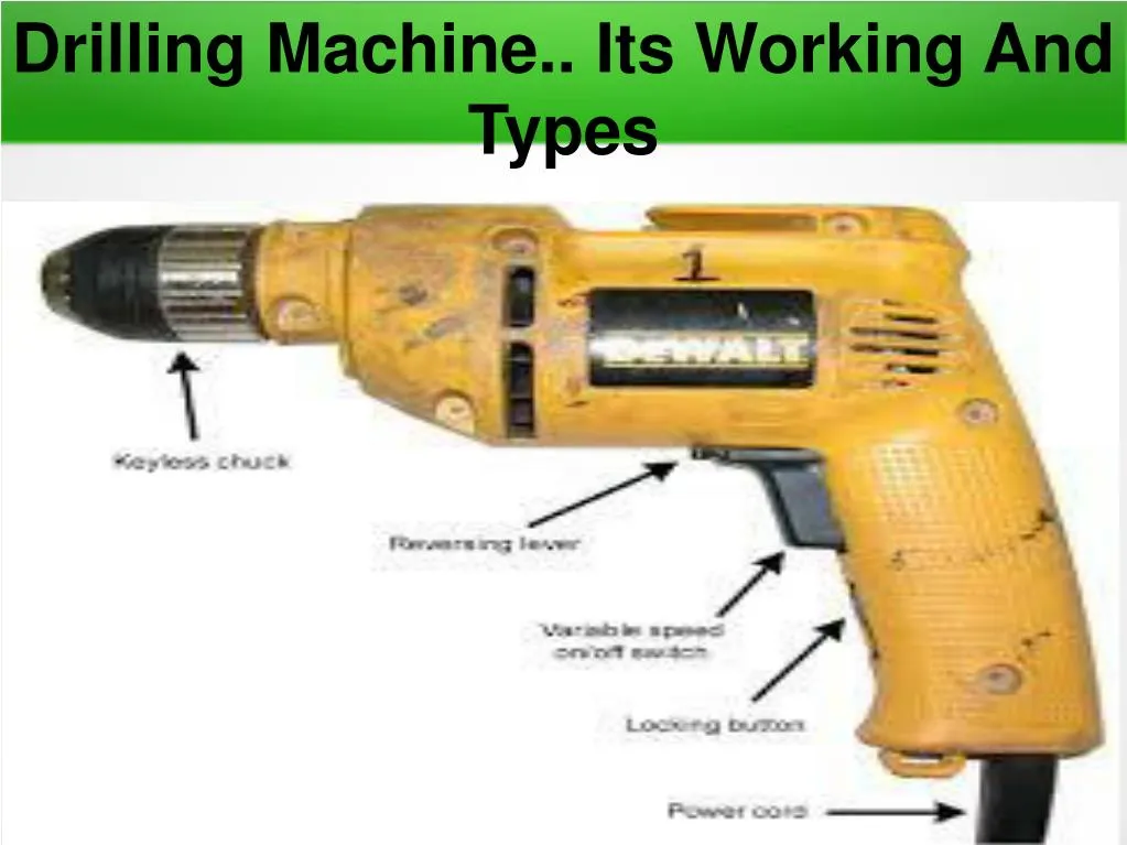 PPT - Drilling Machine…. Its Working And Types - So Simple Even Your ...