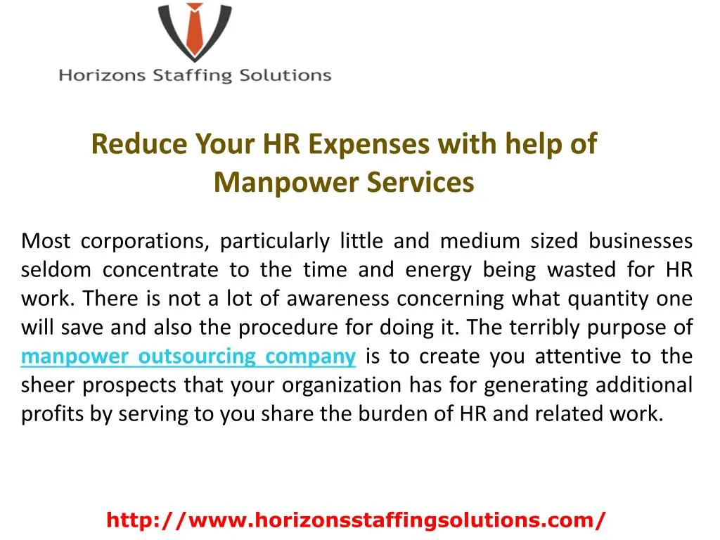 PPT - Reduce Your HR Expenses with help of Manpower Services PowerPoint ...