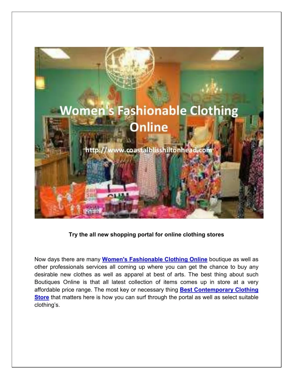 PPT - Best Contemporary Clothing Store PowerPoint Presentation, free ...