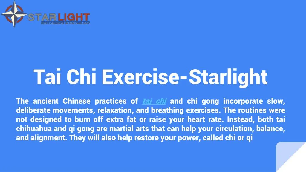 PPT - Tai chi exercise starlight PowerPoint Presentation, free download - ID:7351499