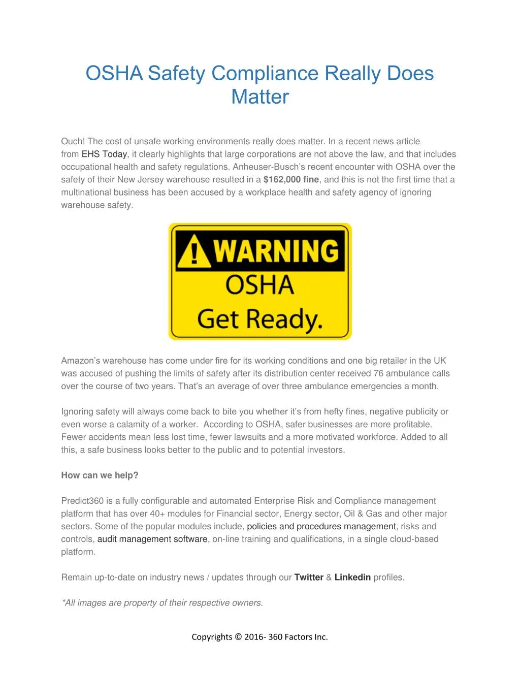 PPT - OSHA Safety Compliance Really Does Matter PowerPoint Presentation ...