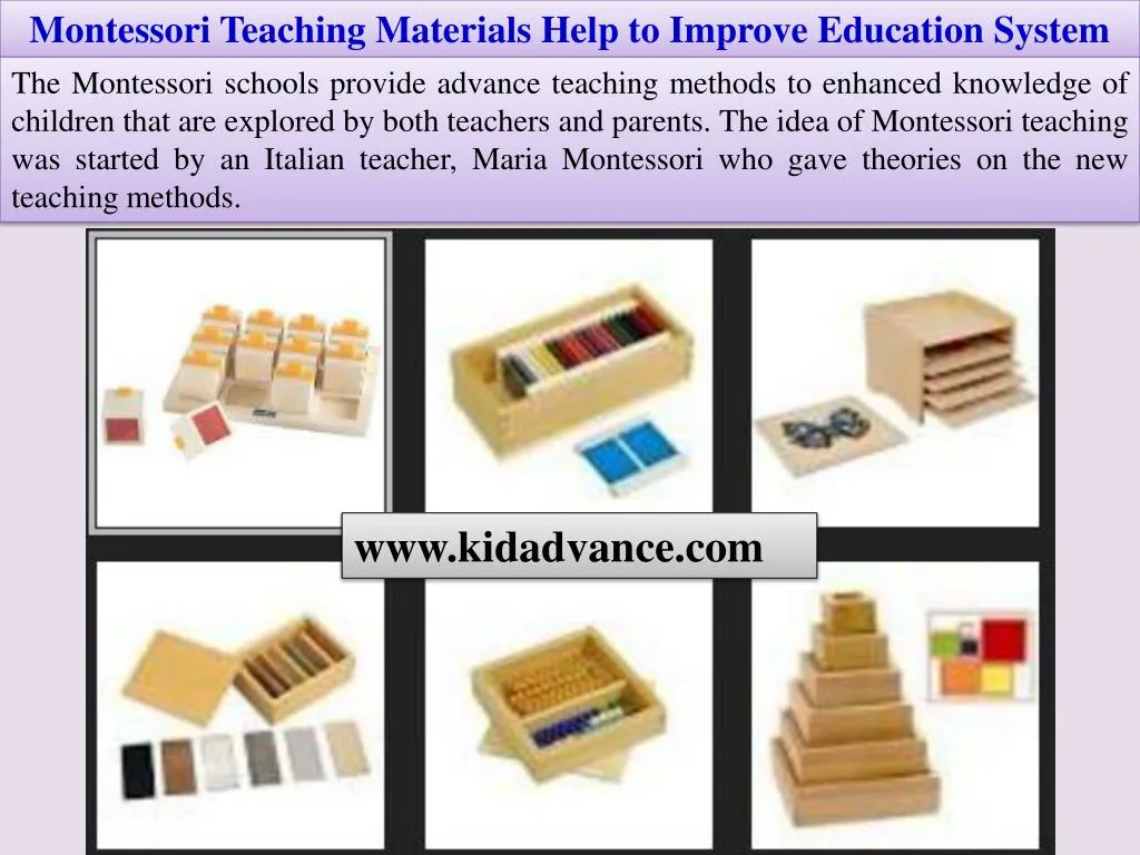PPT - Montessori Teaching Materials Help to Improve Education System ...