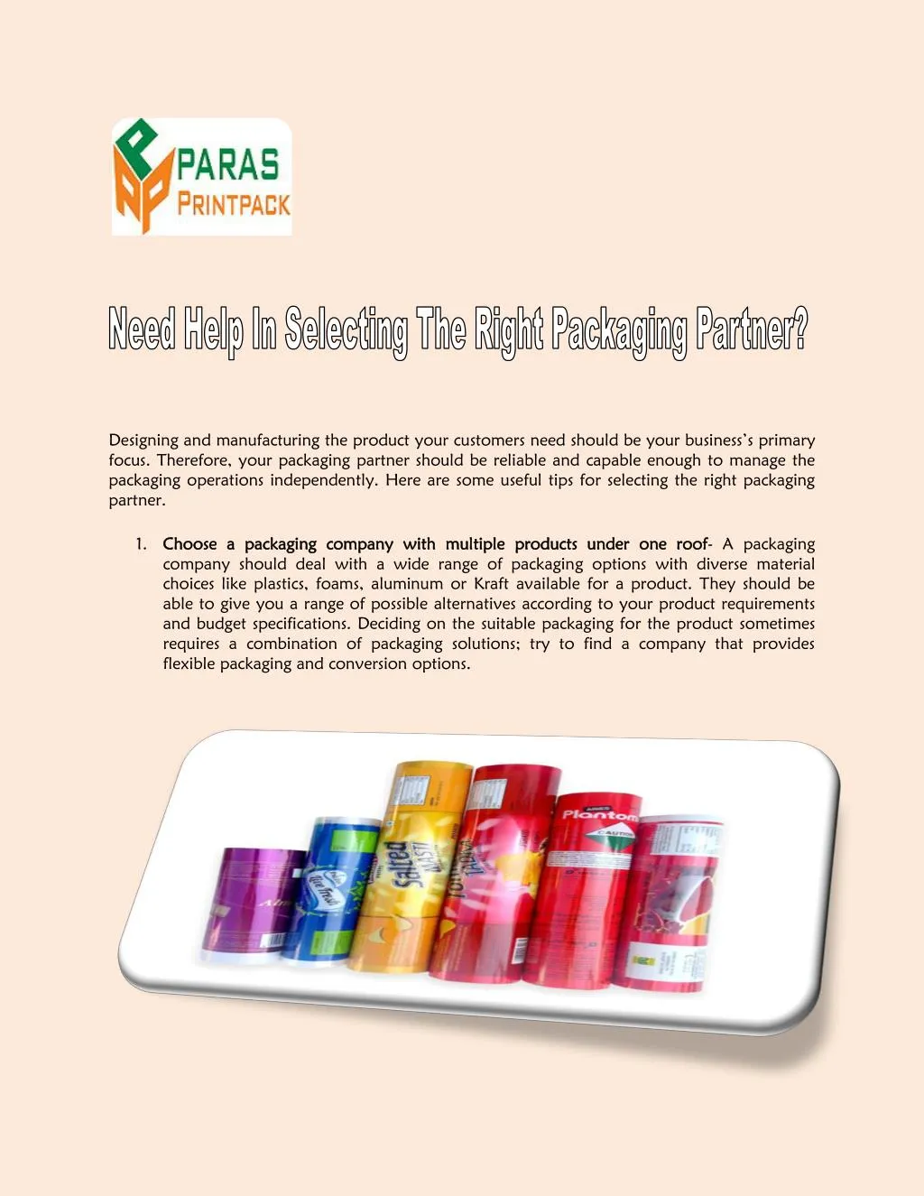 PPT - Need Help In Selecting The Right Packaging Partner PowerPoint ...
