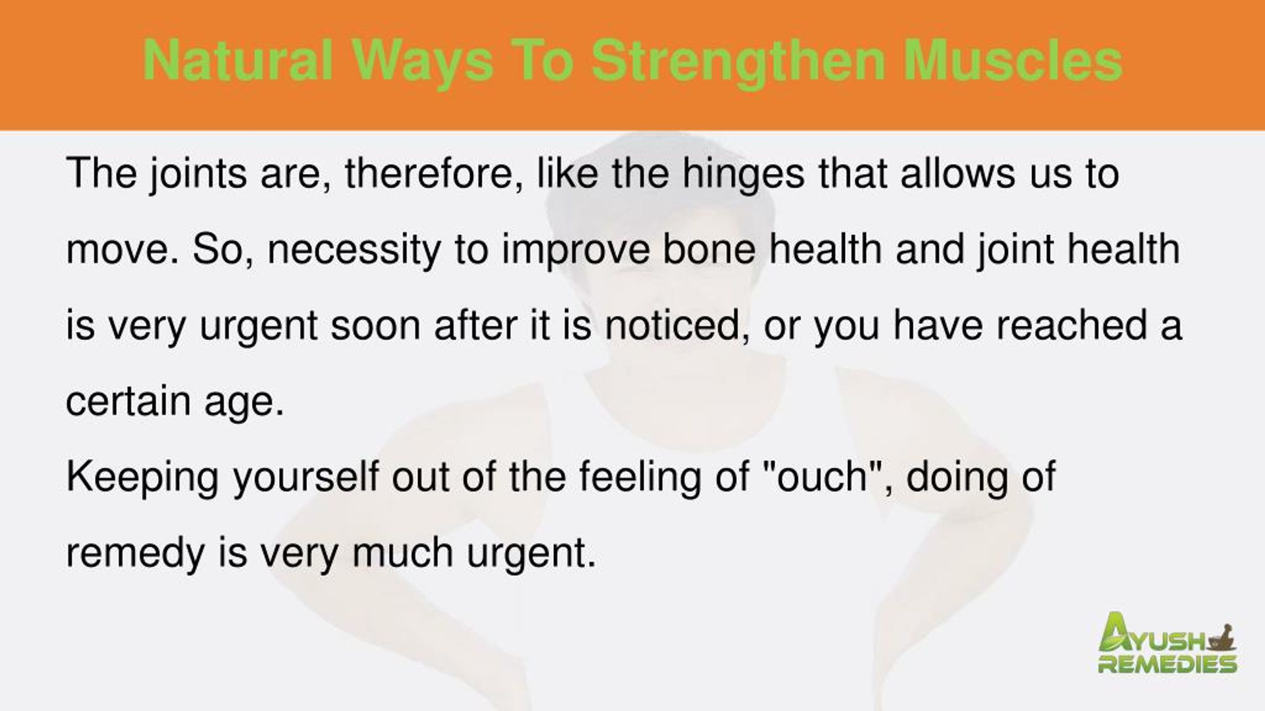 PPT Natural Ways To Strengthen Muscles And Improve Bone And Joint