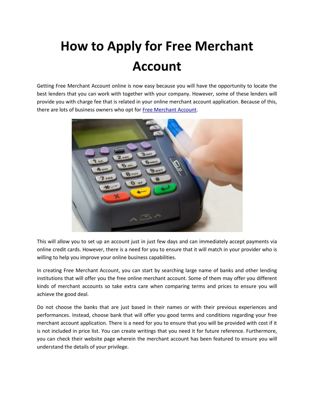 PPT - How to Apply for Free Merchant Account PowerPoint Presentation ...