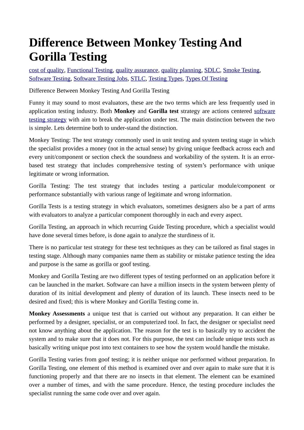 PPT - Difference Between Monkey Testing And Gorilla Testing PowerPoint ...