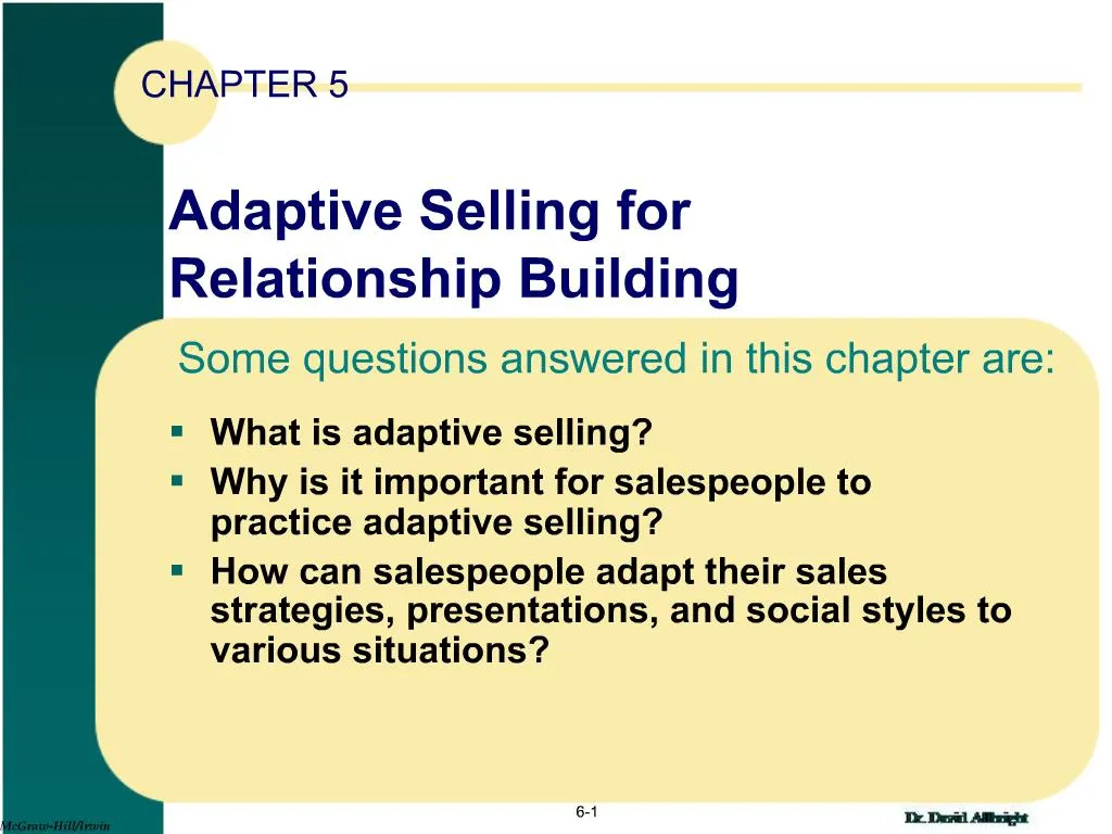 PPT - Adaptive Selling for Relationship Building PowerPoint ...