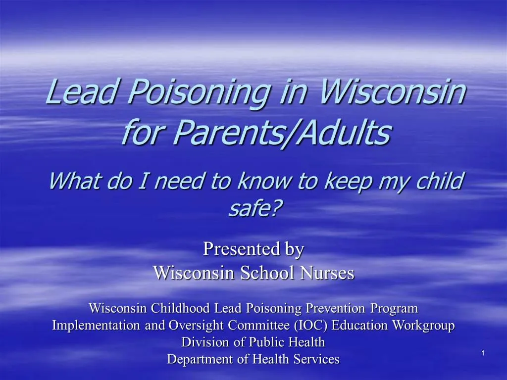 PPT - Lead Poisoning in Wisconsin for Parents PowerPoint Presentation ...