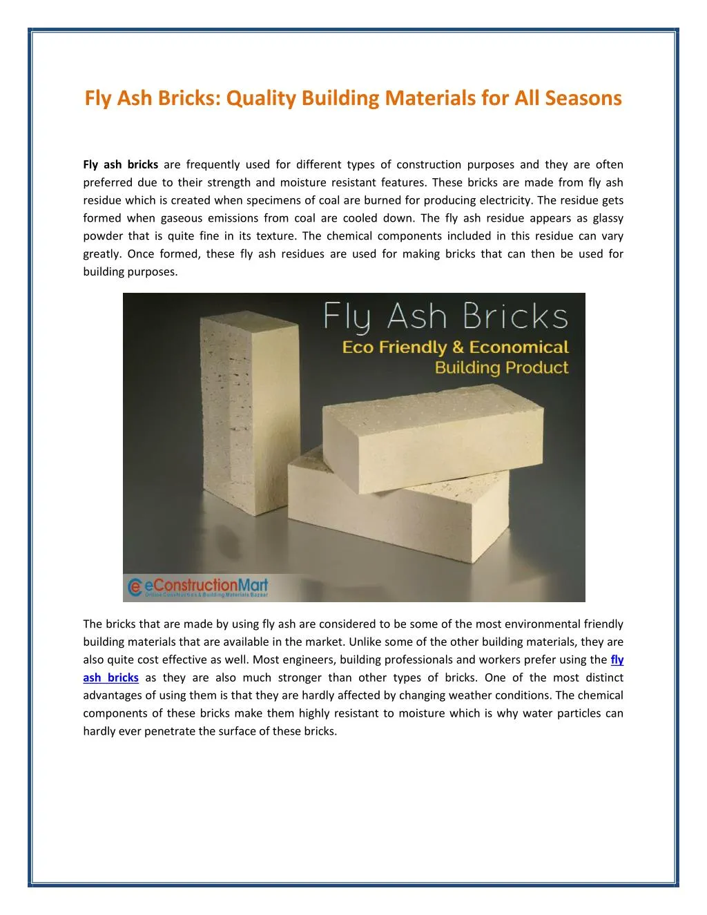 PPT - Buy Quality and Eco-friendly Fly Ash Bricks from ...