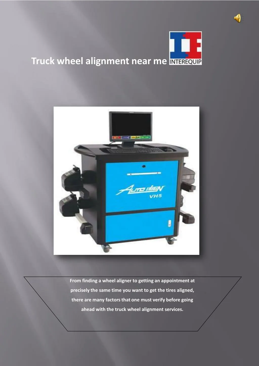 PPT - Truck wheel alignment PowerPoint Presentation, free download - ID ...