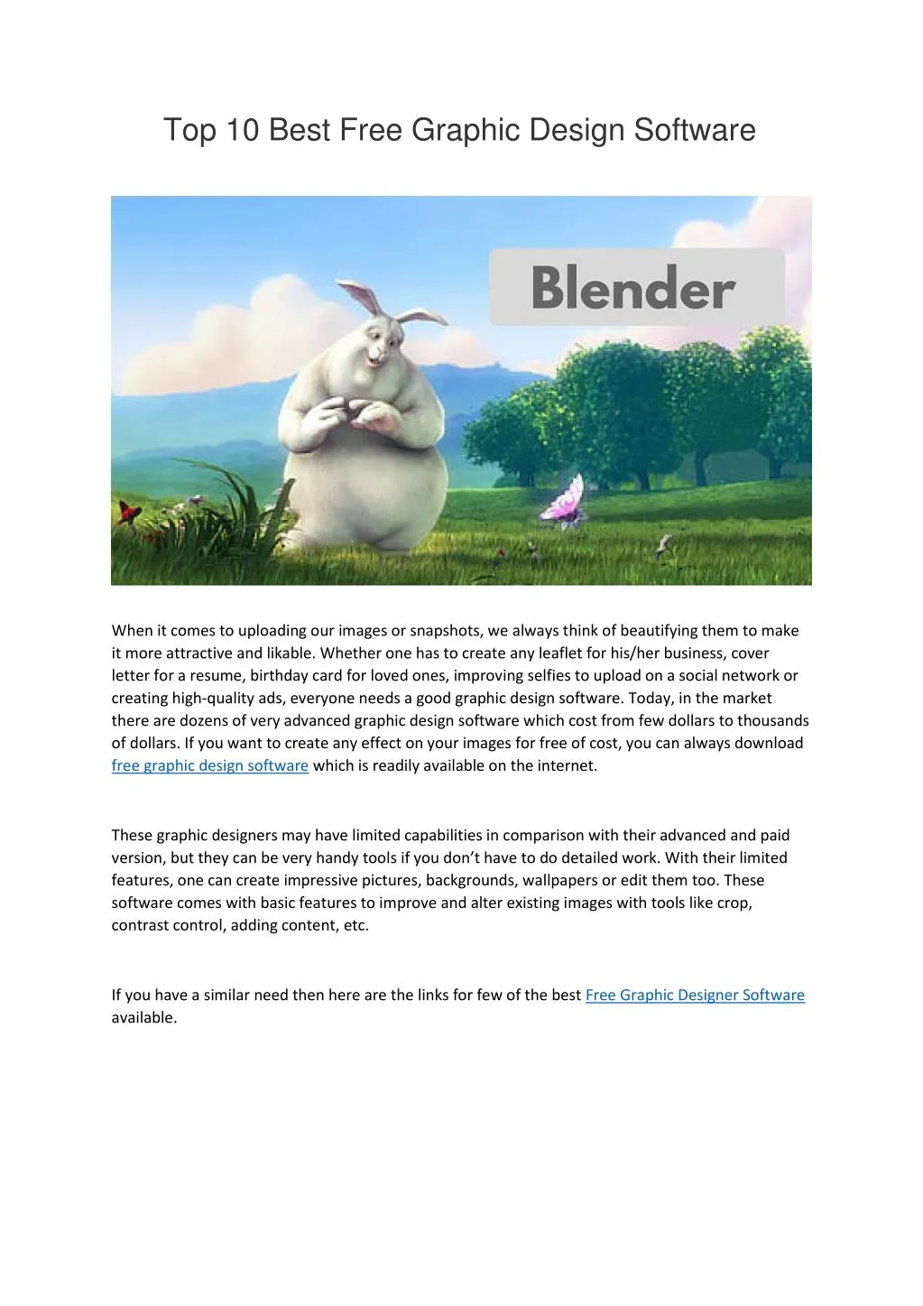 PPT - Top 10 Best Free Graphic Design Software PowerPoint Presentation ...