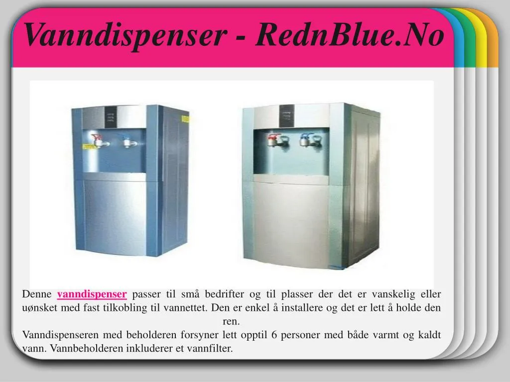 PPT - Vanndispenser, vannbeholder og filter bestill online - RednBlue ...