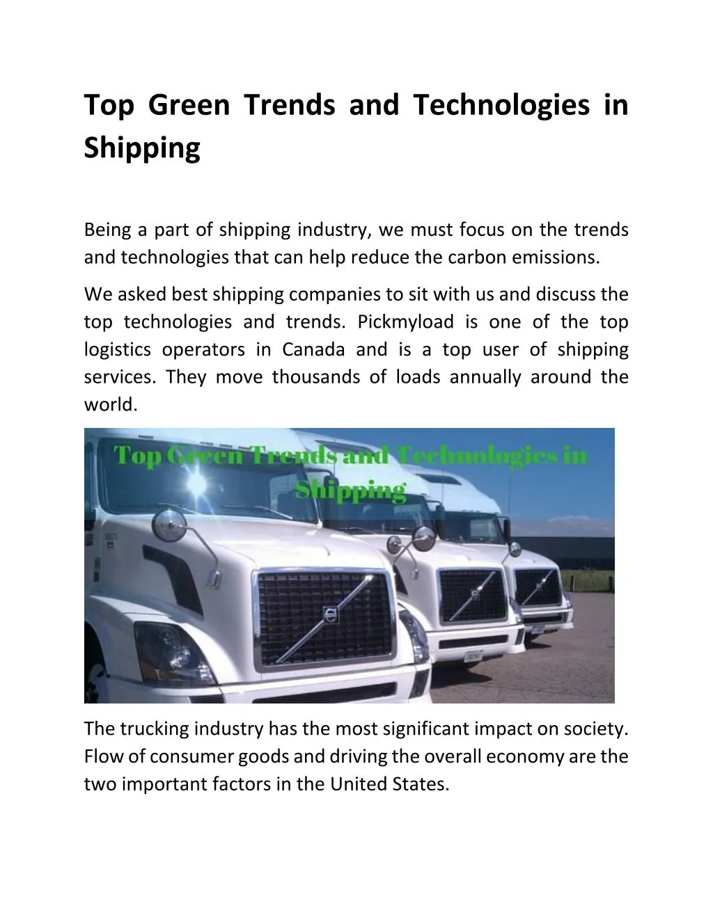 PPT - Top Green Trends and Technologies in Shipping PowerPoint ...