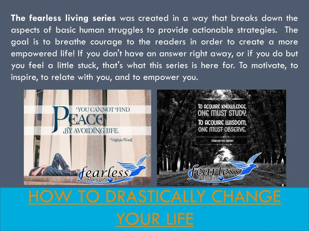 PPT - How To Drastically Change Your Life PowerPoint Presentation, free ...