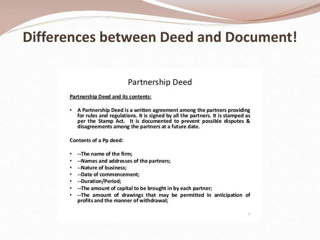 PPT - Differences between Deed and Document! PowerPoint Presentation, free download - ID:7369743