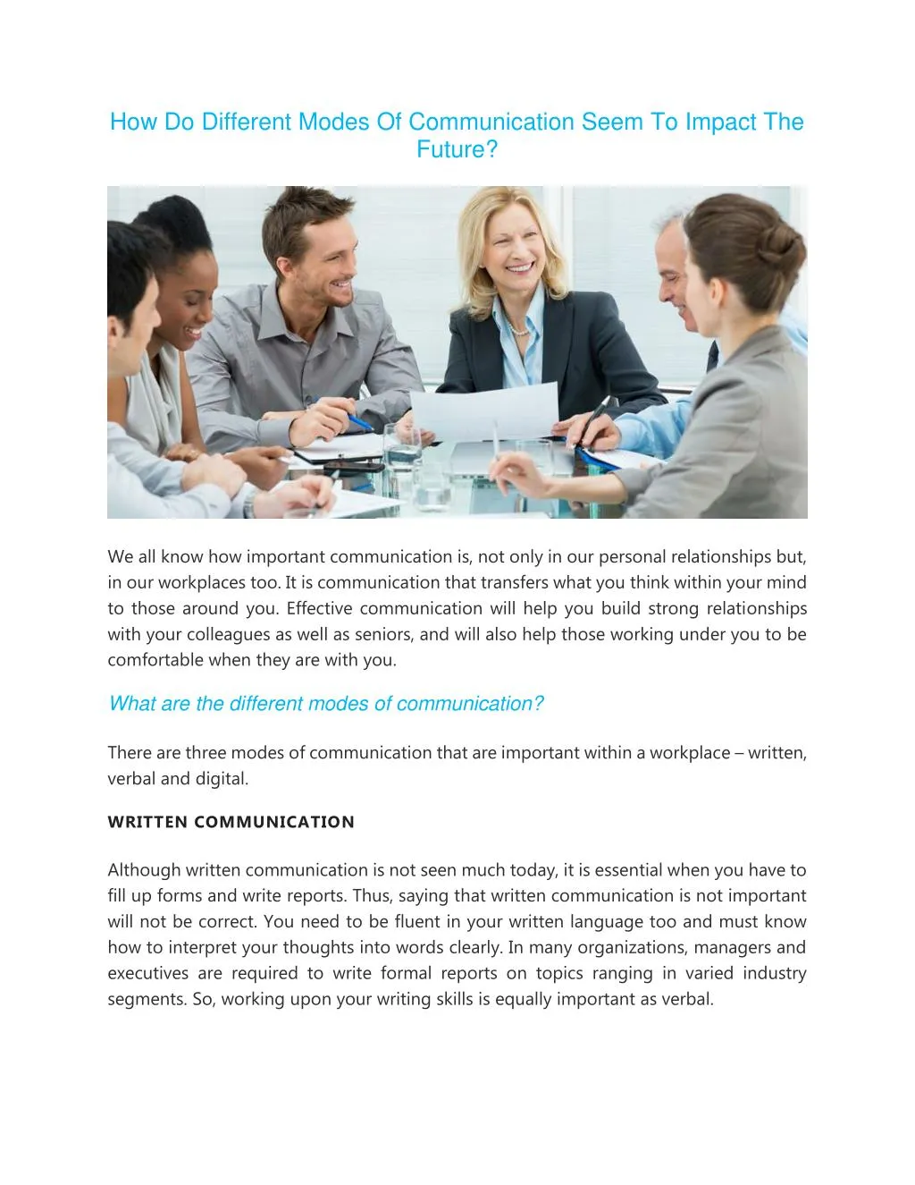 PPT - How Do Different Modes Of Communication Seem To Impact The Future ...