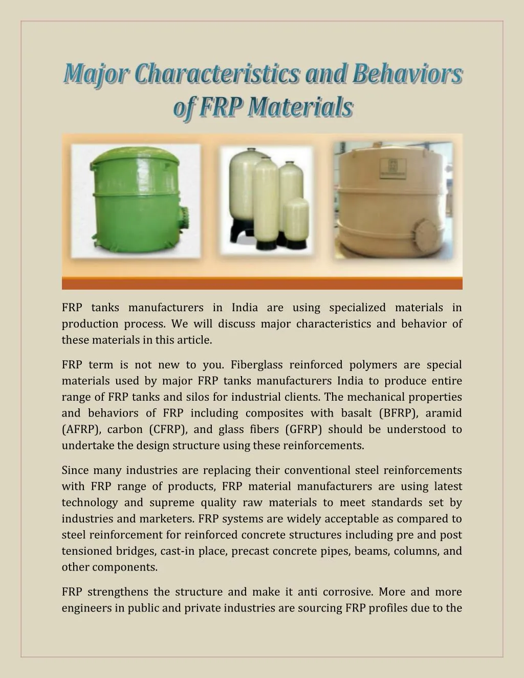 PPT - Major Characteristics and Behaviors of FRP Materials PowerPoint ...