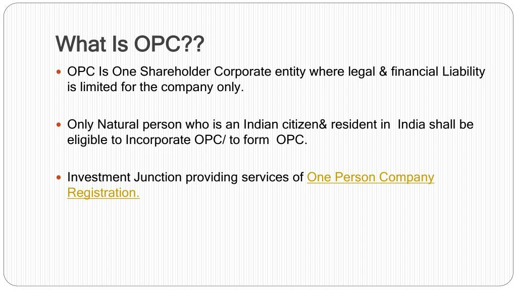 PPT - One person company registration Service in Pune PowerPoint ...