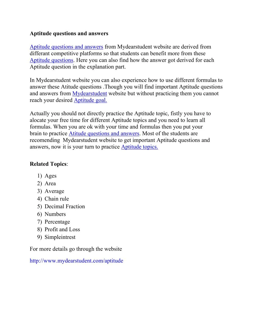 PPT - Aptitude questions and answers PowerPoint Presentation, free ...