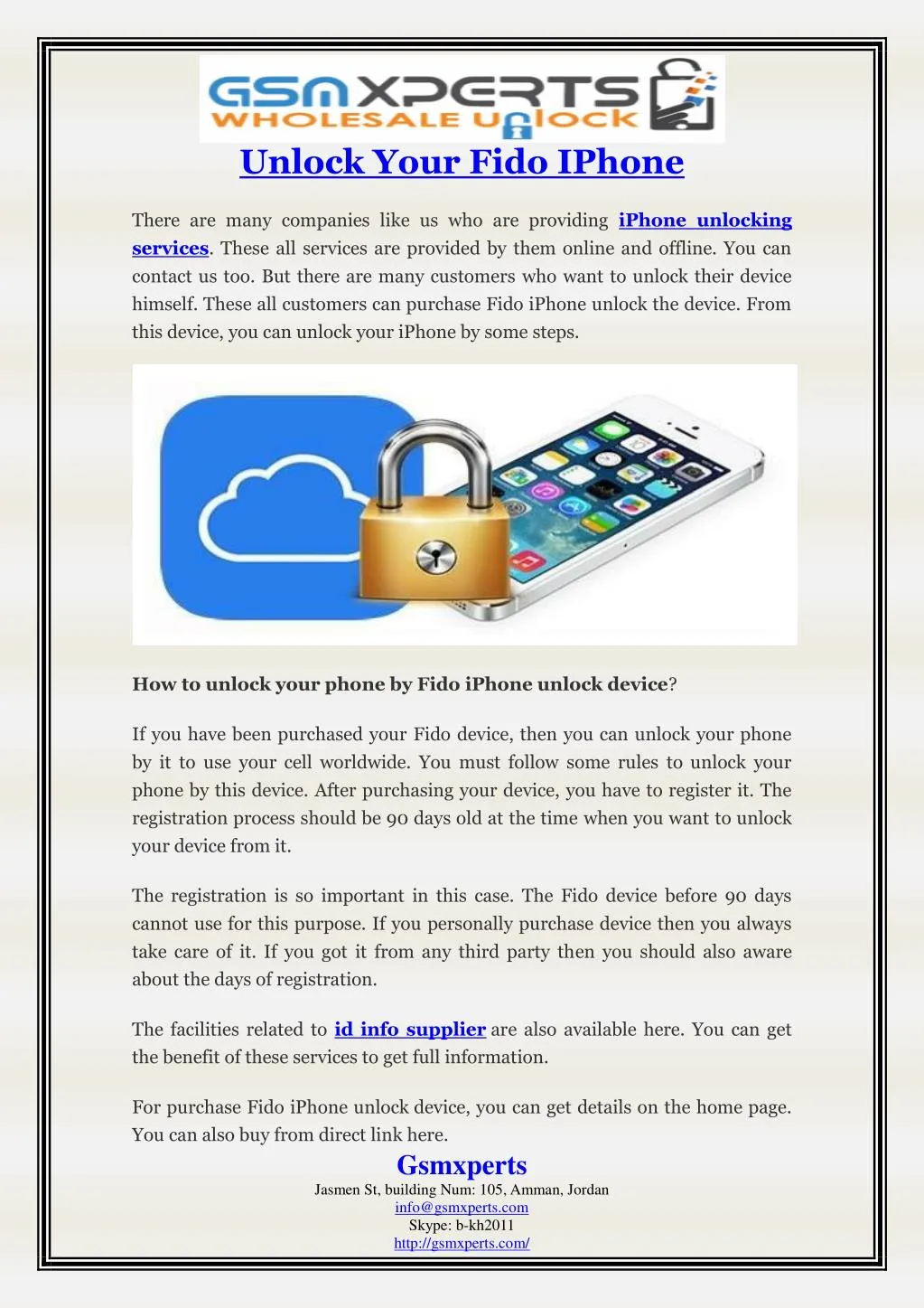 PPT - Unlock Your Fido IPhone PowerPoint Presentation, free download ...