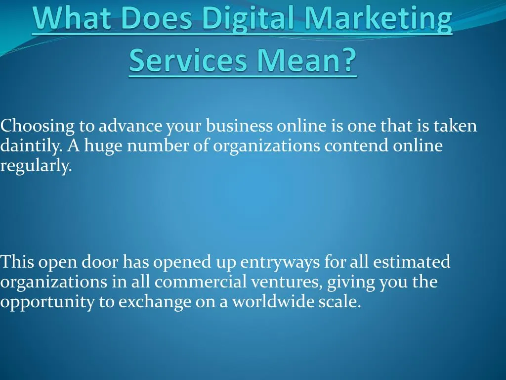 PPT - What Are Digital Marketing Services PowerPoint Presentation, free ...