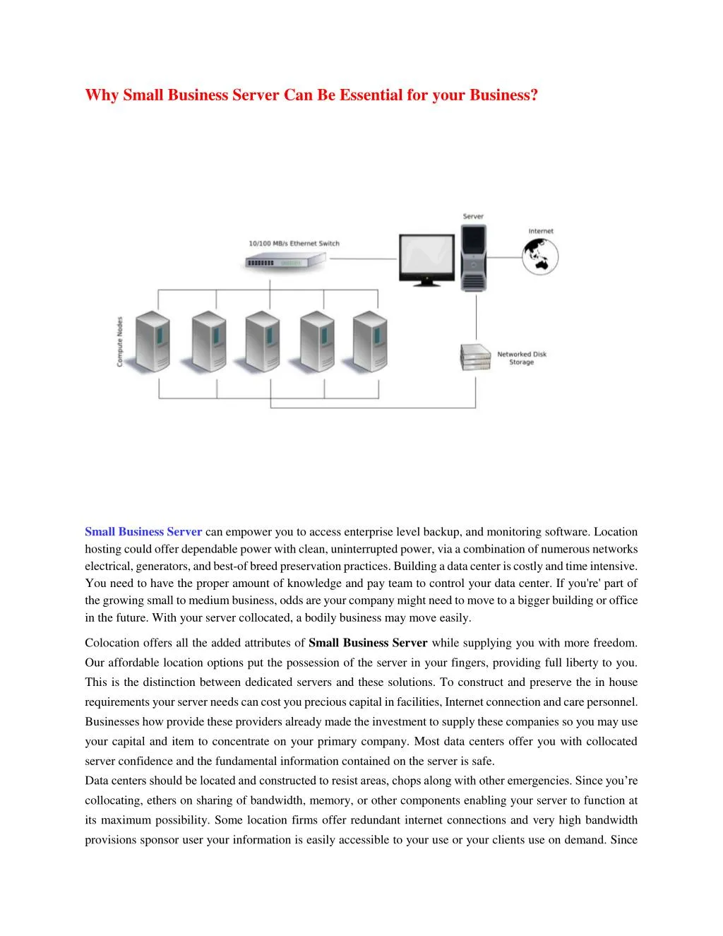 PPT - Why Small Business Server Can Be Essential for your Business ...