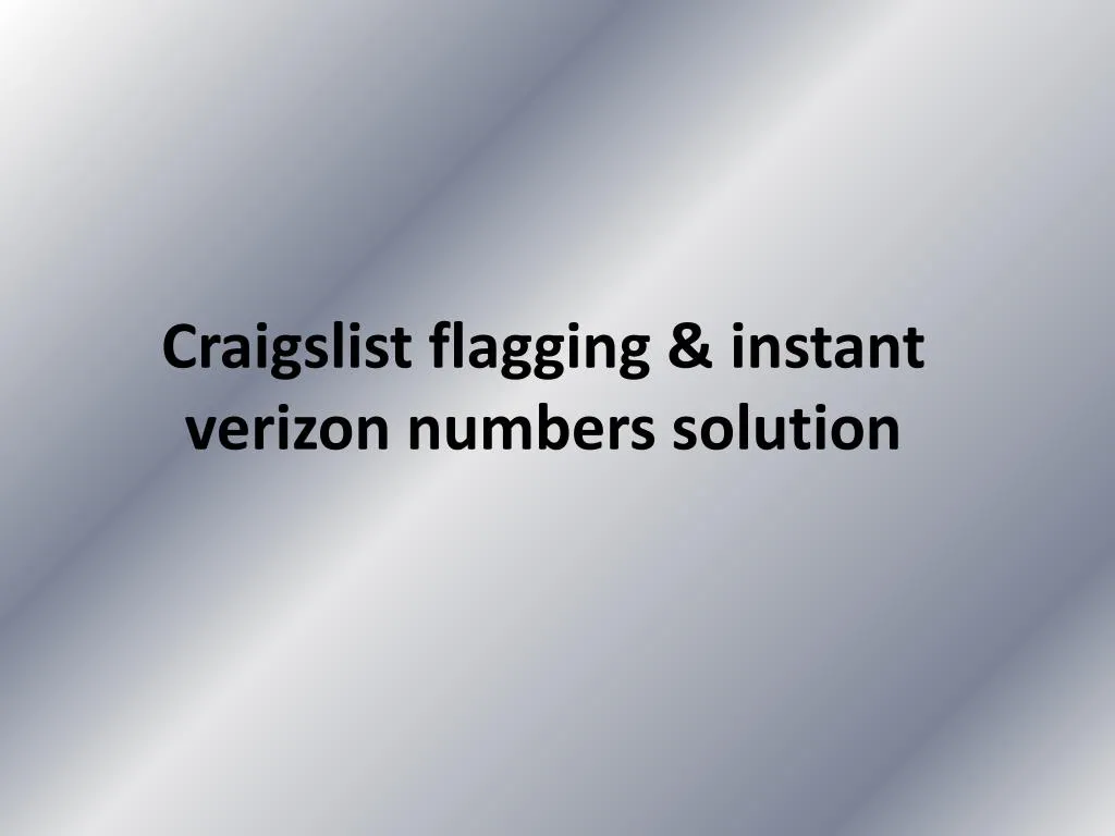 PPT - Importance of craiglist ad posting service PowerPoint ...