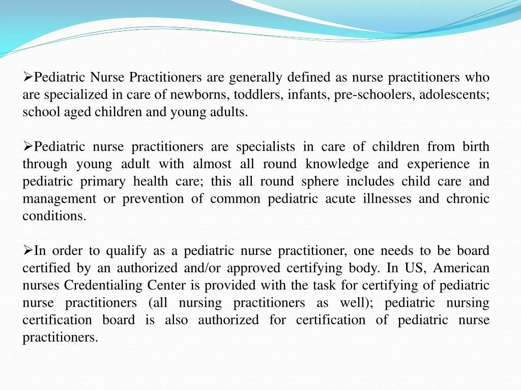 PPT - Interesting Facts about Pediatric Nurse Practitioner Programs ...