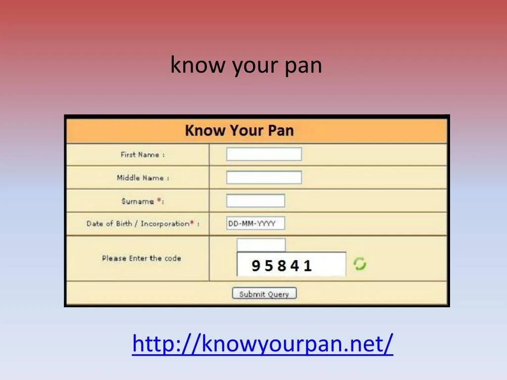 PPT - know your pan card detail using pan number PowerPoint ...