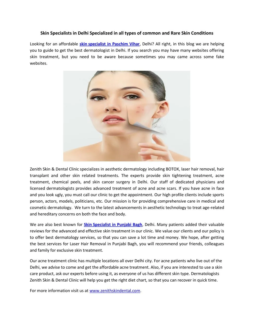 PPT - Skin Specialists in Delhi Specialized in all types of common and ...