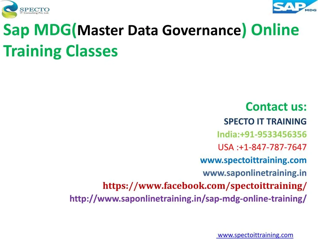 PPT - Sap mdg (master data governance)online training | sap mdg online ...