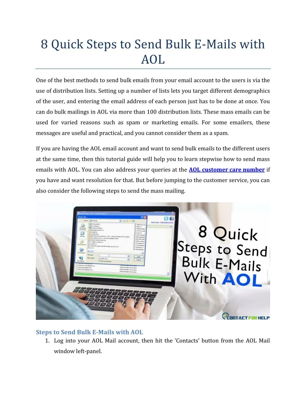 PPT - 8 Quick Steps to Send Bulk E-Mails with AOL PowerPoint ...