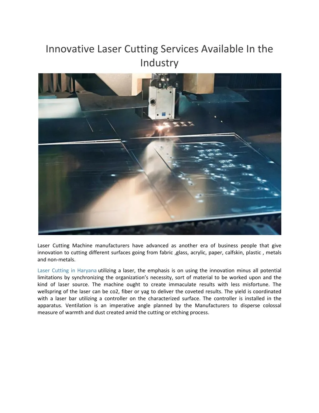 PPT - Innovative Laser Cutting Services Available In the Industry ...