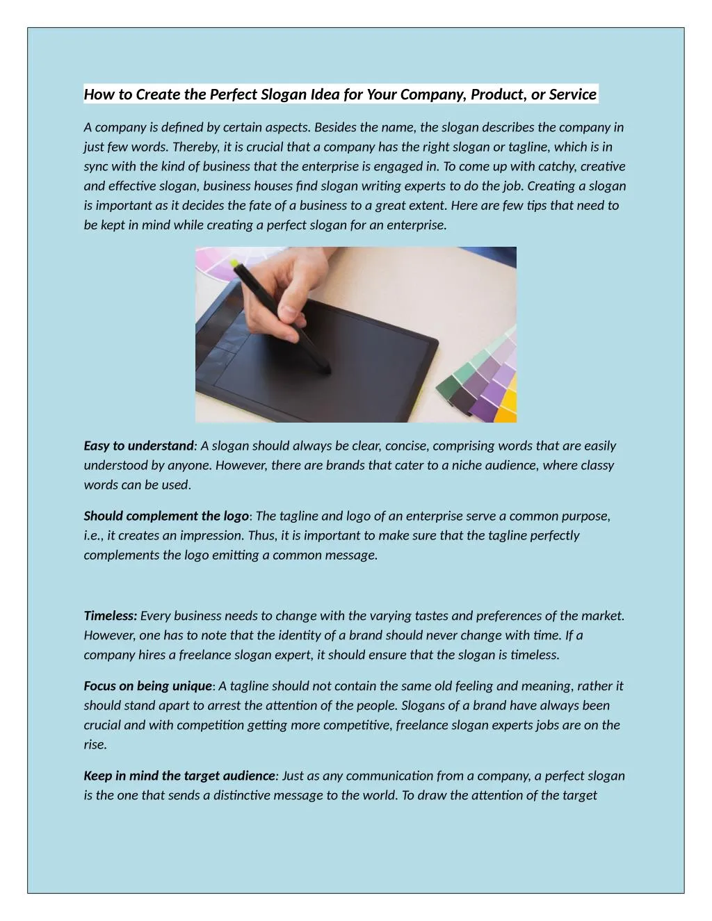 PPT - How to Create the Perfect Slogan Idea for Your Company, Product ...