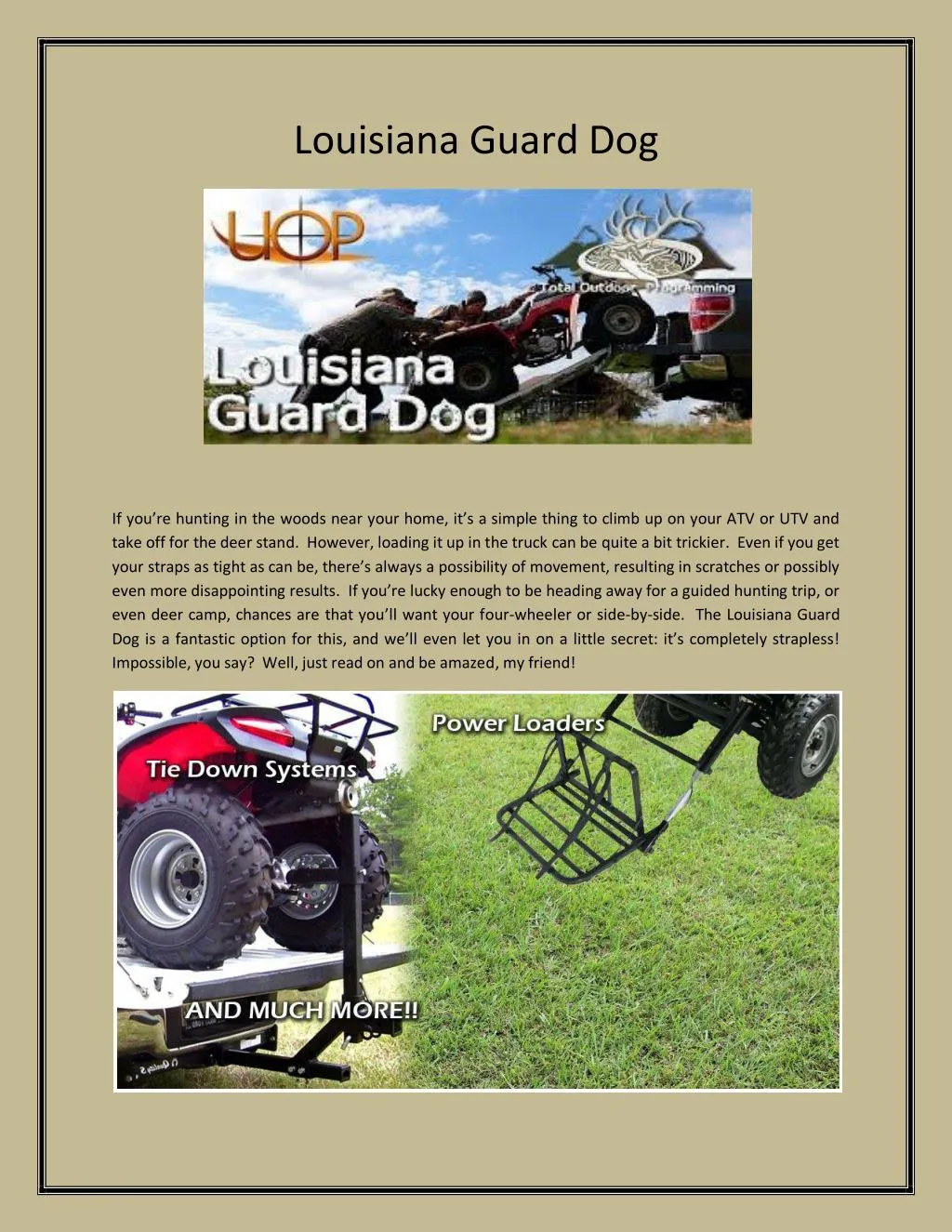 PPT - Louisiana Guard Dog PowerPoint Presentation, free download - ID ...